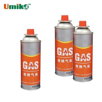 China Versatile Butane Gas Canisters 65×158mm 120g-250g for Portable Camping Stoves for sale