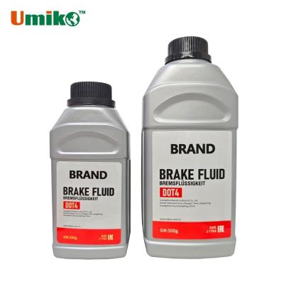 China DOT4 Brake Fluid 250ml 500ml 1L with 230°C Dry Boiling Point for Automotive & Motorcycle Applications for sale