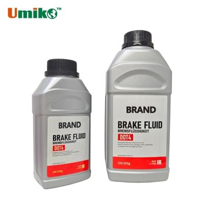 China Full Synthetic Brake Fluid High Boiling Point 230℃ 250ml 500ml for Brake System for sale