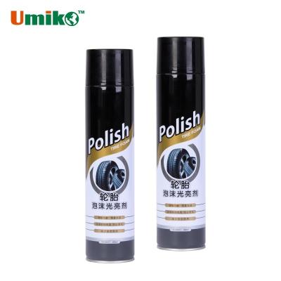 China 650ml High Gloss Tire Foam Polish Spray with 3-Year Shelf Life for Deep Cleaning and UV Protection for sale