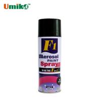 China F1 Aerosol Spray Paint Black 450ml Quick Dry Multi-Surface Acrylic with 3-Year Shelf Life for sale