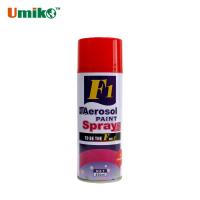 China F1 Red Automotive Aerosol Spray Paint 450ml Benzene-Free with Excellent Adhesion and Glossy Finish for sale
