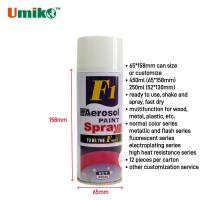 China F1 Red Automotive Aerosol Spray Paint 450ml Benzene-Free with Excellent Adhesion and Glossy Finish for sale