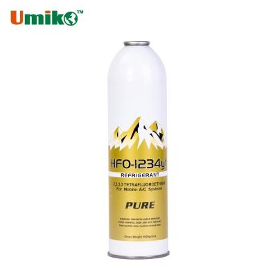 China HFO-1234yf Refrigerant Gas 1000g with GWP <1 for Automotive AC Systems | 73×260mm Can for sale