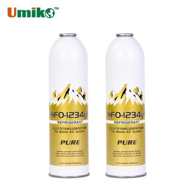China 1kg HFO-1234yf Refrigerant Gas with 73*260mm Can Size and GWP <1 for Automotive AC Systems for sale