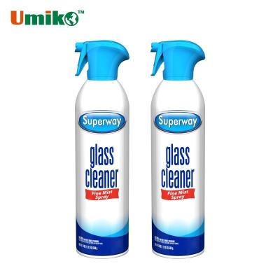 China Fine Mist Glass Cleaning Spray 500ml 650ml Car Mirror Cleaner Quick Dry Oil Film Remover for sale