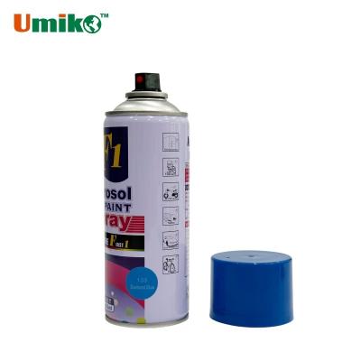 China F1 Diamond Blue Aerosol Spray Paint 450ml - Fast Drying Weather-Resistant Coating for Metal, Wood & Walls for sale