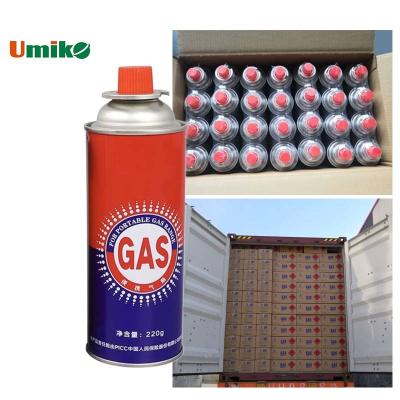 China Wholesale Butane Gas Portable Cylinder 220g 250g for Camping BBQ Stove and Blowtorch for sale