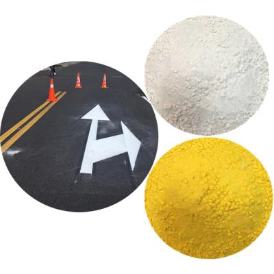 China Strong Wear Resistance Strong Adhesion White Yellow Thermoplastic Road Marking Paint for sale