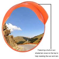 China Unbreakable Round Convex Mirror For Road Safety Orange Color for sale