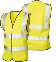 China Strip Mesh Fabric Construction Security Safety Reflective Vest for sale