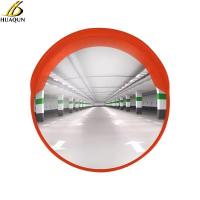China Unbreakable Round Convex Mirror For Road Safety Orange Color for sale