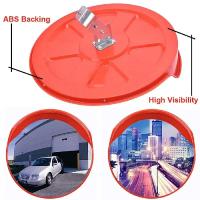 China Unbreakable Round Convex Mirror For Road Safety Orange Color for sale