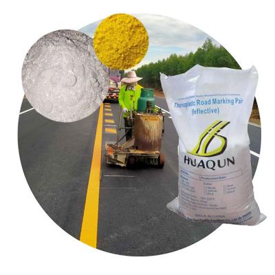 China Thermoplastic Road Marking Materials Compliant With BS 3262 Durable Skid-Resistant And Reflective for sale