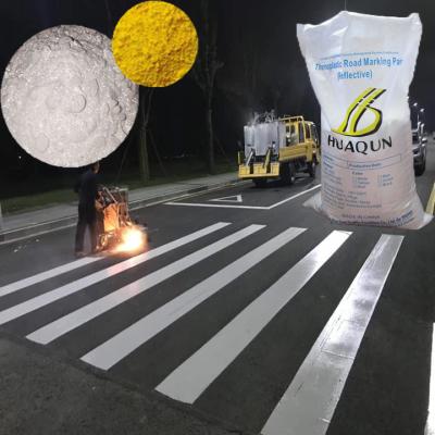 China Thermoplastic Paint Pavement Road Reflective Markings 30% Glass Beads High Whiteness Road Marking Paint for sale