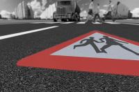 China Vibrant Preformed Thermoplastic Road Markings for Creative Pavement Design and Traffic Safety for sale
