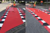 China Vibrant Preformed Thermoplastic Road Markings for Creative Pavement Design and Traffic Safety for sale