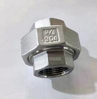 China CL150 2 Inch Stainless Steel Threaded Union Fitting AISI 304 Class 150 Pressure Rating 1/4