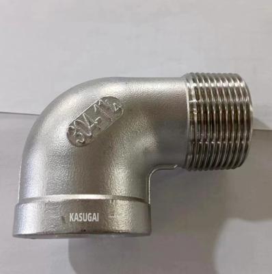 China 304 Stainless Steel Cast Threaded 90 Degree Elbow Class 150 MSS SP-114 1/2 to 4 Inch for sale