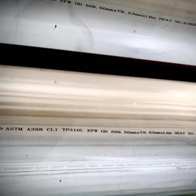 China EFW UNS 31803 Welded Stainless Steel Tubing - 50mm OD 509.5mm x 9.53mm Wall Thickness ASTM A358 CL1 for sale