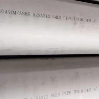 China 8 Inch SCH80S Seamless Stainless Steel Pipe ASTM A789 316L Custom Length 5-18 Meters for sale