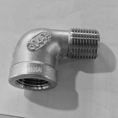 China Class 150 Stainless Steel Cast Threaded Street Elbow 90 Degree MSS SP-114 1/2 to 4 Inch for sale