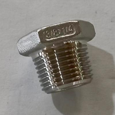 China ASME B1.20.1 Stainless Steel Hexagon Head Threaded Plug 1/8