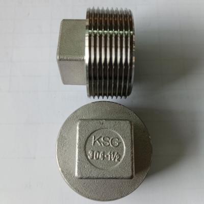 China CL150 Cast Threaded Square Head Plug Stainless Steel Tube Fitting 1/8