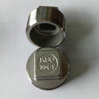 China 1 Inch Stainless Steel Cast Threaded Square Head Plug ISO 49-1994 AISI 304L Class 150 NPT for sale