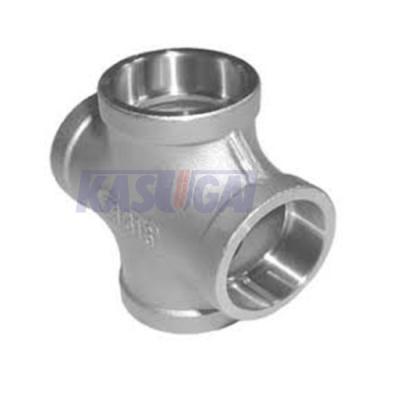 China AISI 316 MSS SP-114 CL1000 3/4 Inch Stainless Steel Socket Weld Straight Cross Fitting for sale