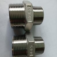 China AISI 304 Stainless Steel Cast Threaded Hexagon Reducing Nipple 1 1/4 x 1 Inch Class 1000 for sale
