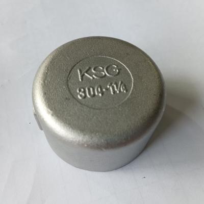China AISI 304 Stainless Steel Cast Socket-Welding Cap 1 1/4 Inch Class 1000 MSS SP-114 for sale