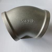 China AISI 304 Stainless Steel 45 Degree Threaded Elbow MSS SP-114 2 1/2 Inch 150 Class for sale