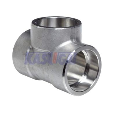 China ASTM A182 Stainless Steel Socket Weld Straight Tee 1/8