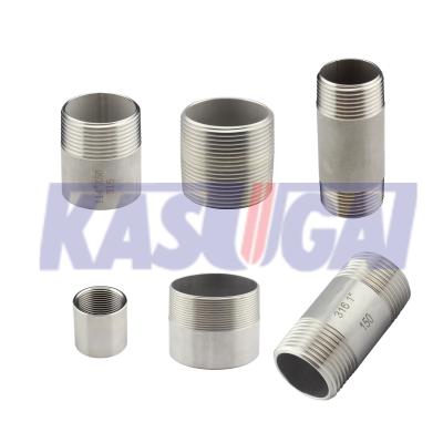 China AISI 304 ISO 49-1994(E) CL150 Cast Threaded Hexagon Nipple 1-1/4 Inch NPT for sale