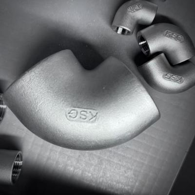 China 304 316 Stainless Steel 90 Degree Threaded Elbow Cast Fittings MSS SP-114 150LBS for sale