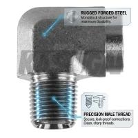 China ASME B16.11 Forged Stainless Steel High Pressure Threaded Pipe Fittings NPT 2000-6000LBS Elbow Tee Coupling 1/8