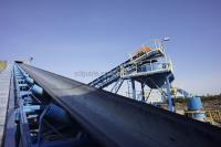 China 1986 KG Weight GUOTE Inclined Flat Rubber Belt Conveyor for Coal and Mining Materials for sale