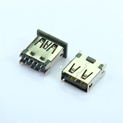 China Vertical 180-degree DIP female socket of USB3.2 Type-A connector, 10G GEN2, plug and receptacle set for sale