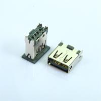 China Vertical 180-degree DIP female socket of USB3.2 Type-A connector, 10G GEN2, plug and receptacle set for sale