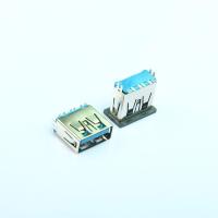 China USB 3.2 Gen 2 Type A Female Connector, 180° Vertical SMT Socket, Straight Edge, 10Gbps PCB Mount Receptacle for sale