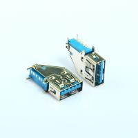 China USB 3.2  3.1 Gen2 Type A Female Connector, Vertical Side Entry SMT Socket, Straight Edge 10Gbps PCB Mount Receptacle for sale