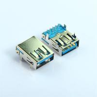 China USB 3.2 Gen2 Type A Female Connector, Vertical Side Entry SMT Socket, Straight Edge 10Gbps PCB Mount Receptacle for sale