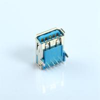 China USB3.2 Gen2 Type A Female Connector, 90° Horizontal DIP 9 Straight Pin Shielded Socket, 10Gbps Through Hole Receptacle for sale