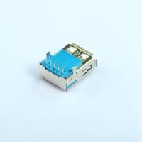 China USB3.2 Gen2 Type A Female Connector, 90° Horizontal DIP 9 Straight Pin Shielded Socket, 10Gbps Through Hole Receptacle for sale