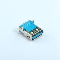 China USB3.2 Gen2 Type A Female Connector, 90° Horizontal DIP 9 Straight Pin Shielded Socket, 10Gbps Through Hole Receptacle for sale