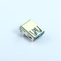 China USB3.2 Gen2 Type A Female Connector, 90° Horizontal DIP 9 Straight Pin Shielded Socket, 10Gbps Through Hole Receptacle for sale