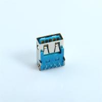 China USB3.0 Type A Female Connector,90° Horizontal DIP 9 Straight Pin Short Straight Edge Shielded Socket,5Gbps Through Hole PCB Receptacle for sale