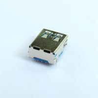 China USB3.0 Type A Female Connector,90° Horizontal DIP 9 Straight Pin Short Straight Edge Shielded Socket,5Gbps Through Hole PCB Receptacle for sale