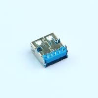 China USB3.0 Type A Female Connector, Short Body 90° Horizontal DIP Shielded Socket, 5Gbps Through Hole PCB Receptacle for sale